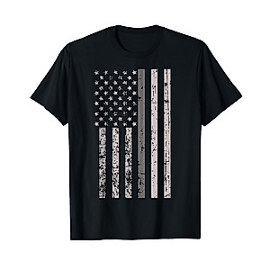 Corrections Officer Gifts Shirt Flag Thin Silver Gray Line T-Shirt