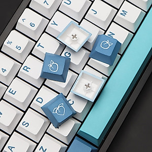 MOLGRIA Shoko Keycaps, 129 Set PBT Keycaps for Gaming Keyboard, Cherry Profile Dye Sublimation Keycaps with Puller for Gateron Kailh Cherry MX 104/87/74/61 60 Keyboard