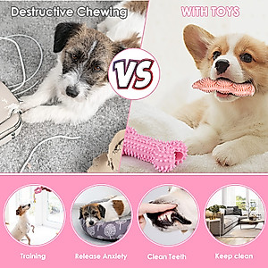 YUKOOY Puppy Toys,Dog Chew Toy for Teething Small Dogs, Puppy Chew Squeaky Toys, Soft & Durable Dog Chew Toys Cleaning Teeth and Protects Oral Health