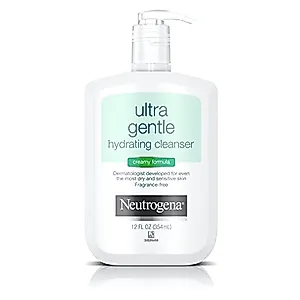 Neutrogena Ultra Gentle Hydrating Daily Facial Cleanser for Sensitive Skin, Oil-Free, Soap-Free, Hypoallergenic & Non-Comedogenic Creamy Face Wash,12 fl. oz (Pack of 6)