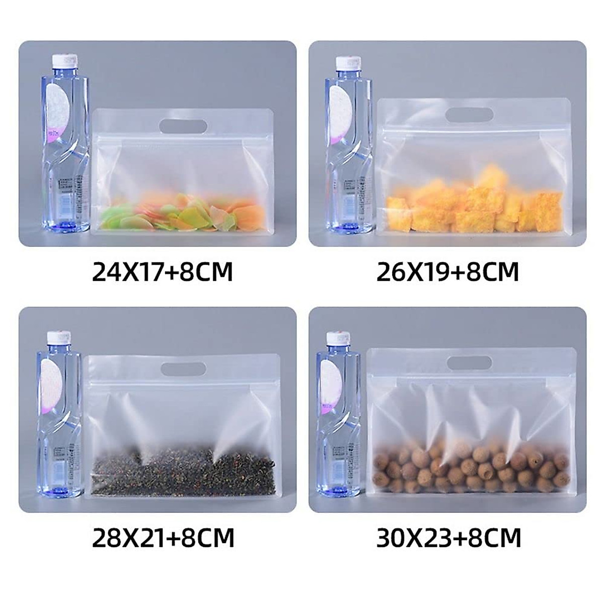 10PCS Fresh Bags Sandwich Storage Containers Freezing Refrigerator Organization Leakproof Wrap Zipper Pouch