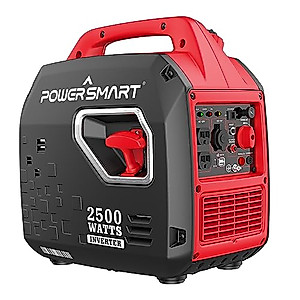 PowerSmart 2500 Watt Portable Gas Inverter Generator, Super Quiet for Camping, Tailgating, Home Emergency Use, (PS5020W)