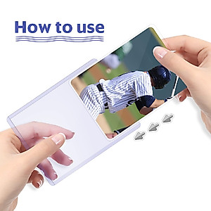 200 Card Sleeves Hard Plastic, Baseball Card Protectors Hard Plastic, 3"x4" Hard Card Sleeves for Baseball Cards, Football Cards (100 Hard Card Sleeves + 100 Clear Sleeves)