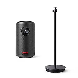 Nebula Capsule II Smart Mini Projector with Anker Nebula Projector Lightweight and Adjustable 3-ft Floor Stand