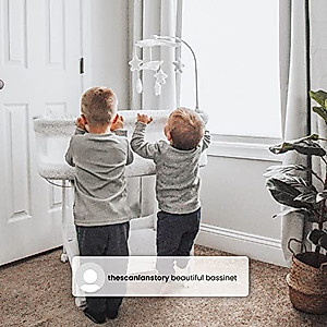 Delta Children SmartSleep Auto Glide Bassinet with Bluetooth, Alloy