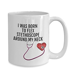 momima Stethoscope Mug Born To Flex Stethoscope White Coat Ceremony Gifts For Medical