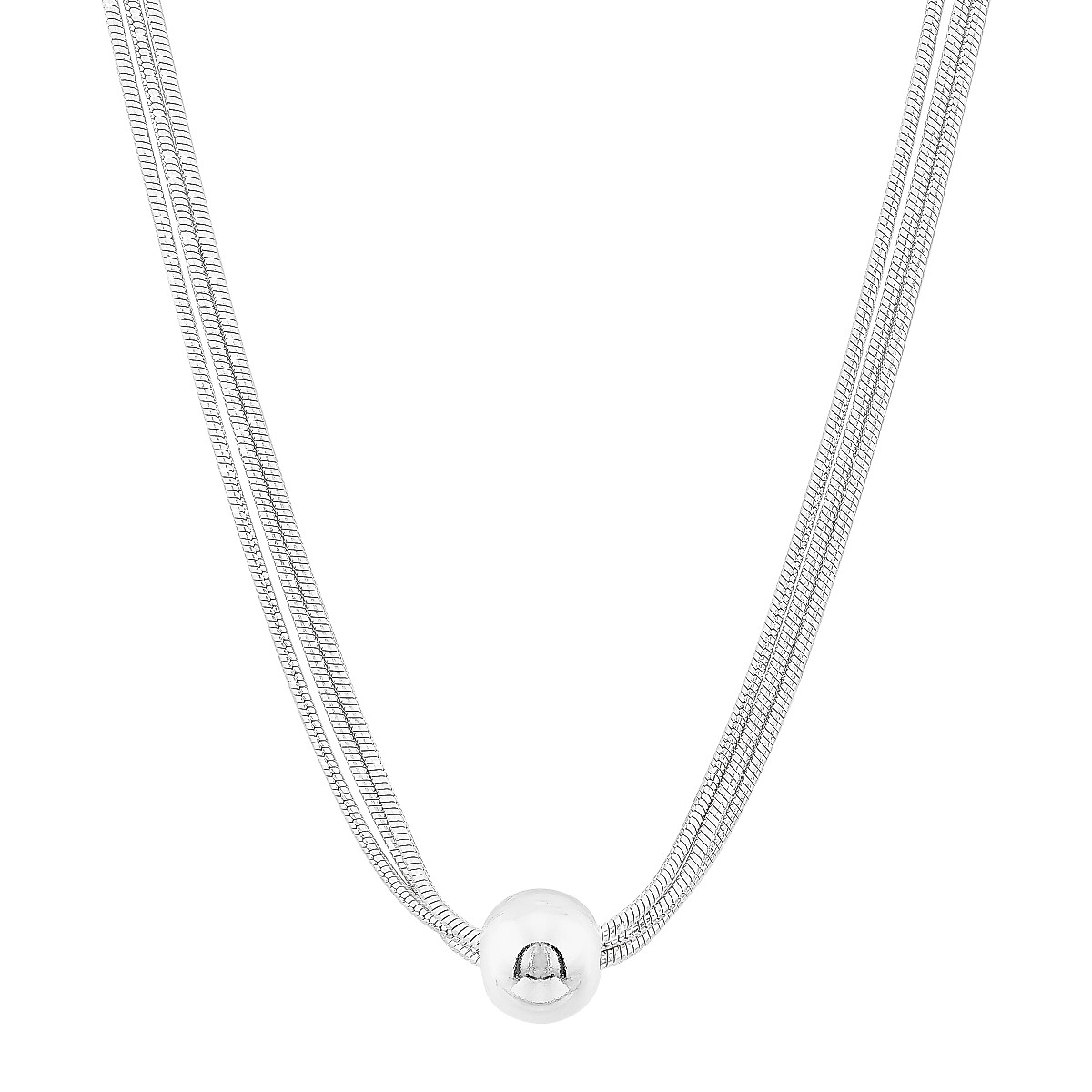 Silpada 'Thoreau' Multi-Strand Bead Necklace in Sterling Silver, 16''