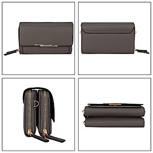 Uromee Crossbody Bags for Women Vegan Leather Cell Phone Purse Card Holder Small Wristlet Wallet Handbag