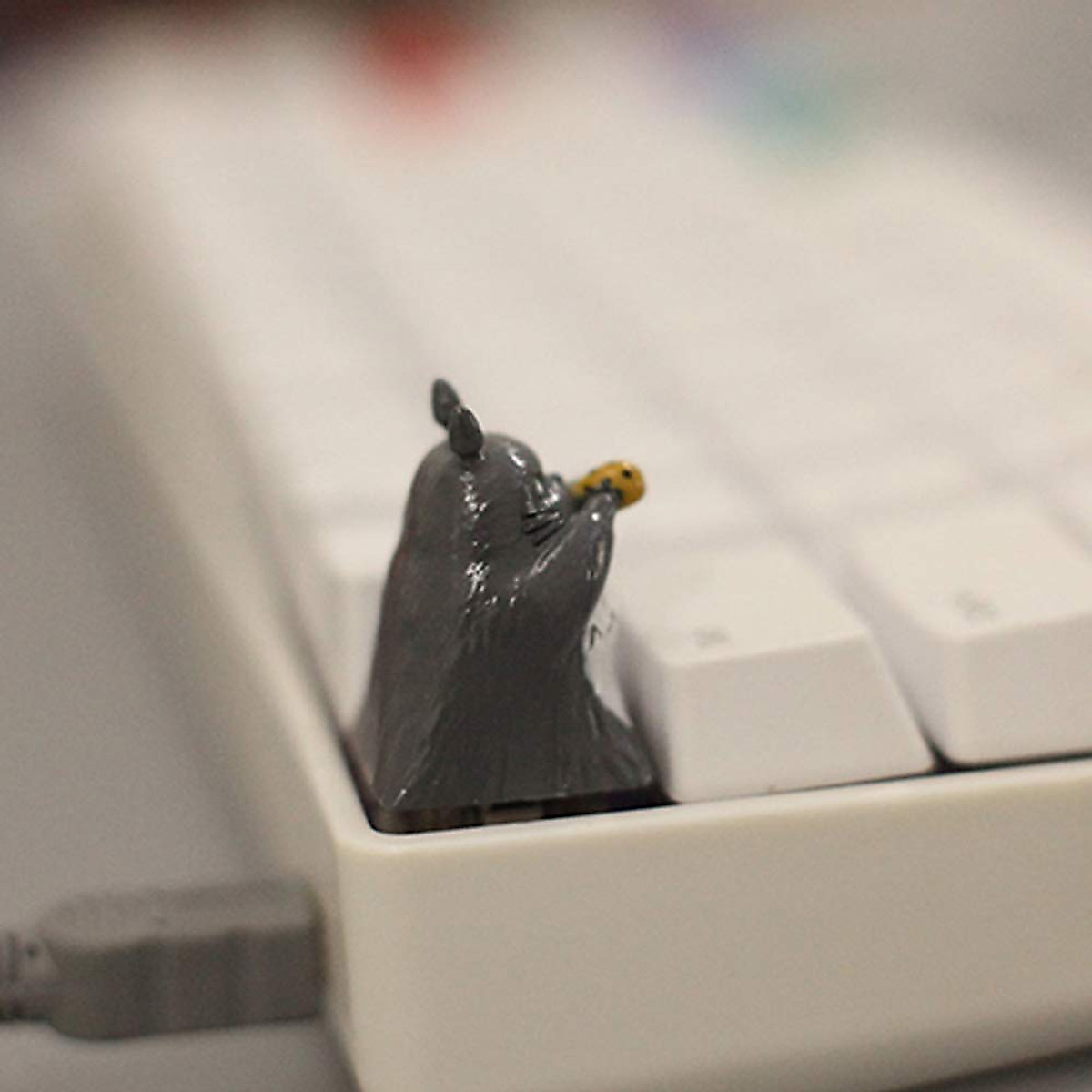 HFSECURITY Totoro Keycaps for Cherry Mx Switch Mechanical Gaming Keyboard Keycaps Replacement DIY Japanese Anime Style Totoro Keycaps