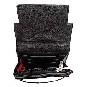 Loungefly x Disney Mickey Mouse Flap Mini Wallet (Black/Red, One Size)