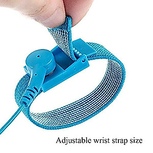 Antistatic Wrist Strap，Adjustable ESD Wrist Band Fits - 6 Pack for Working on Sensitive Electronic Devices
