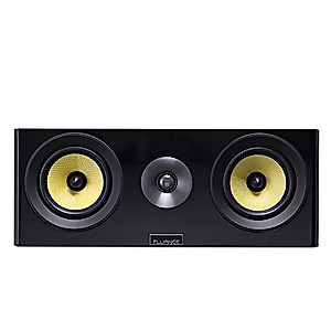 Fluance Signature HiFi 2-Way Center Channel Speaker for Enhanced Dialogue and Vocals in Home Theater Surround Sound Systems - Natural Walnut (HFCW)