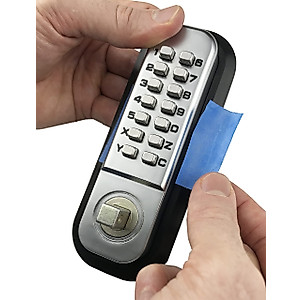 JOUNJIP Mechanical Keyless Combination Lever Handle Door Lock [Flat Spindles] - No Batteries | No Power | No Key Needed (Oil-Rubbed Bronze)