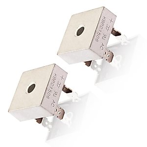 2pcs KBPC1506 Bridge Rectifier DIP-4 Square Bridge 15A/600V GBU Footprint Bridge Stack Cutable Feet