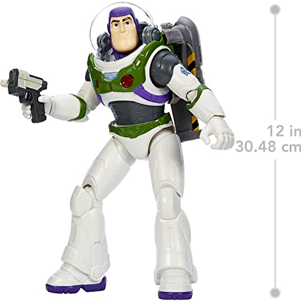 Mattel Lightyear Toys 12-in Action Figure with Accessories, Space Ranger Gear Alpha Buzz with Jetpack & Blaster