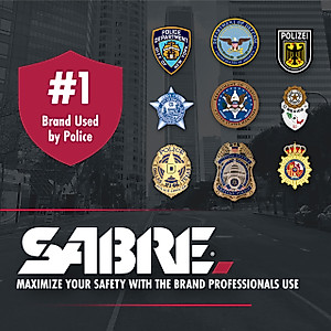 SABRE Jeweled Pepper Spray, Maximum Strength, Fashionable Monochromatic Design, Quick and Easy Access Snap-Clip for Secure Attachment, Protect Against Multiple Threats with up to 10 second spray time