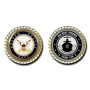 USS West Virginia SSBN-736 US Navy Submarine Challenge Coin - Officially Licensed