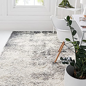 Rugs.com Soft Touch Shag Collection Area Rug – 2x3 Pebble Gray Shag Rug Perfect for Entryways, Kitchens, Breakfast Nooks, Accent Pieces