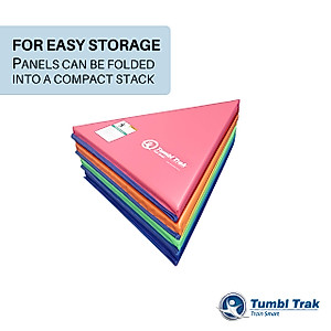 Tumbl Trak Gymnastics 5' Rainbow Pizza Folding Panel Mat