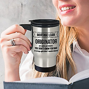 Best Travel Coffee Mug Tumbler- Loan Officer Gifts Ideas for Men and Women. Mortage loan originator we solve problems you didn’t know you has in ways