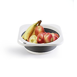 Collapsible Multipurpose Plastic Washing Basin, Small Portable Folding Dish Tub, Dish Pan 2.5L(0.7 Gallon) (Gray, 1)