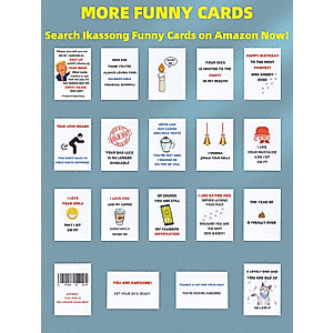 Ikassong Funny Adult Dirty Birthday Card for Women Her Friend, 5.3 x 7.6 with 2 Envelopes, Hilarious Naughty Bff Bday Cock Card