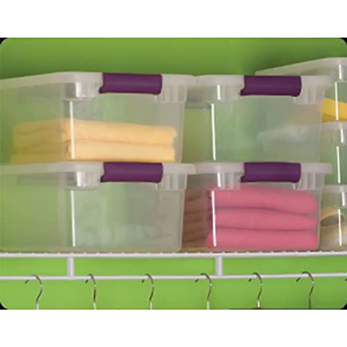 Sterilite 66 Quart Clear Latch Lid Storage Container Tote, 12 Pack, and 15 Quart Clear Latch Lid Storage Container Tote, 12 Pack for Home Organization