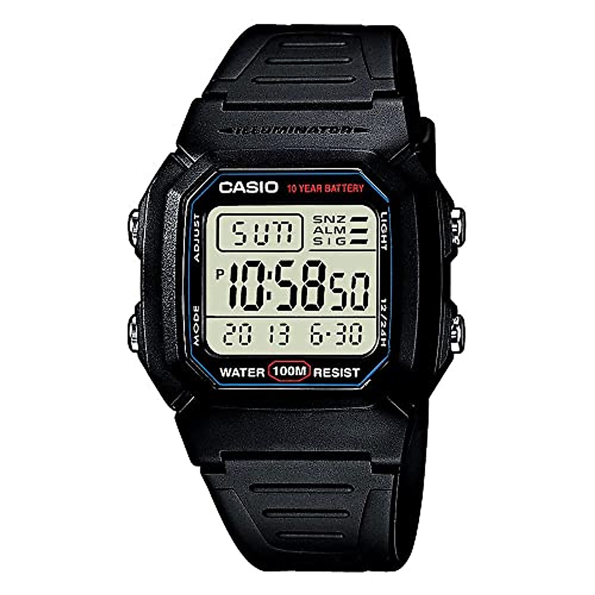 Casio Men's W800H-1AV Classic Sport Watch with Black Band