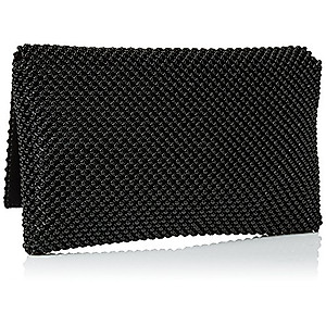 Jessica McClintock womens Trina Mesh Clutch evening handbags, Black, One Size US