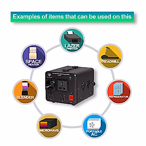 Dynastar Step Up & Step Down Voltage Converter and Transformer, 110-220 to 220-240 Volts; Heavy Duty, Extra Durable Lifetime Coil, 5-Year-Warranty, 5500 Watts