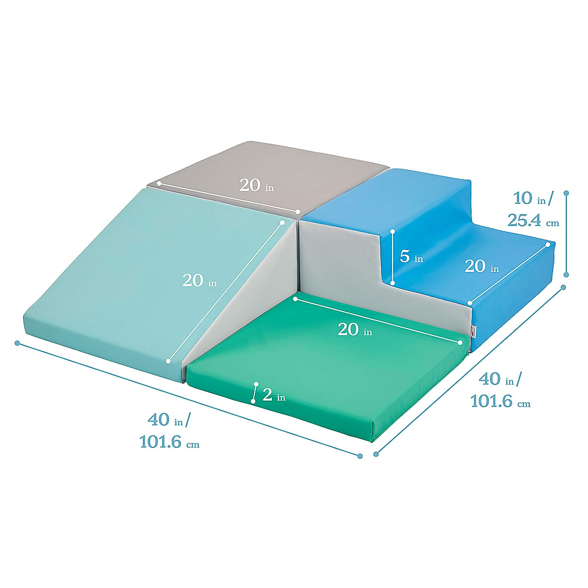 ECR4Kids SoftZone Little Me Corner Climber, Toddler Playset, Contemporary, 4-Piece