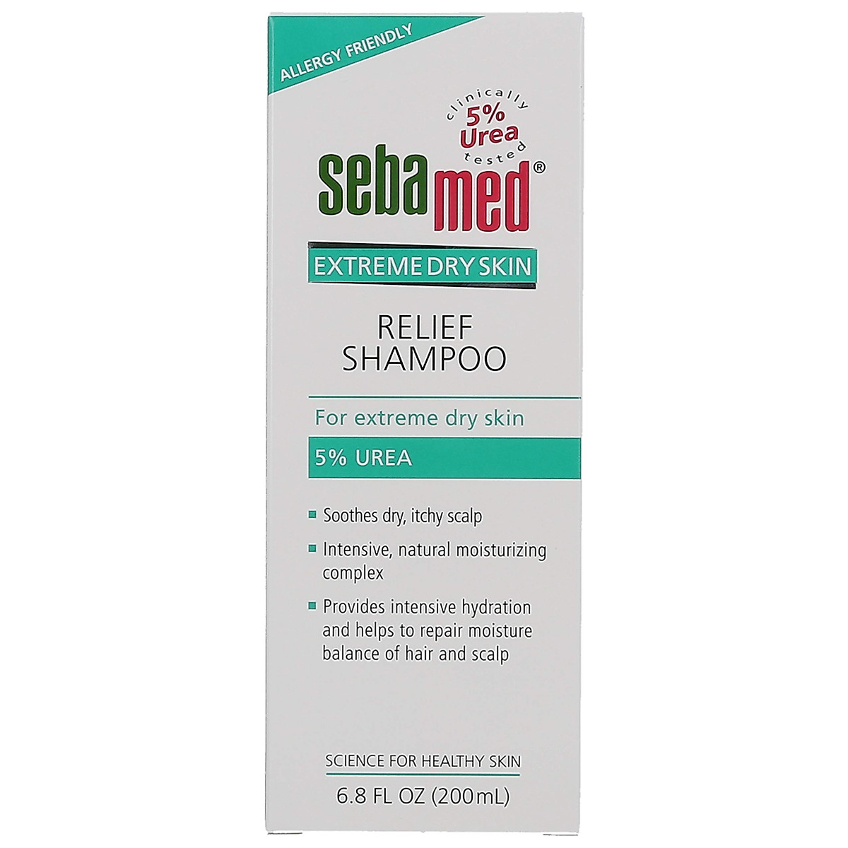 Sebamed Extreme Dry Skin Relief Treatment Shampoo Intensive Moisturizing Complex with 5% Urea for Dry Itchy Scalp 6.8 Fluid Ounces (200mL)