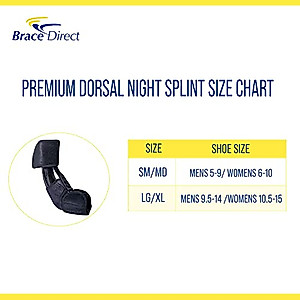 Brace Direct Plantar Fasciitis Premium Dorsal Night Splint for Plantar Fasciitis, Achilles Tendonitis, Foot Pain, Arch Pain, Heel Pain