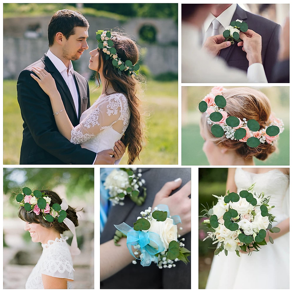 200+ Pcs Dried Real Eucalyptus Leaves, 100% Natural Preserved Bulk Silver Dollar Green Leaves Flower Girl Basket, Biodegradable Confetti for Weeding Registry Items, DIY Baby Shower Decor