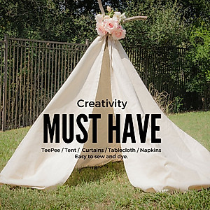 Drop Cloth Tarp Art Supplies - 6x9 Finished Size, 100% Cotton, Seams Only On The Edges, New Unmarked Fabric, Cotton Duck Fabric - Be Confident You Have The Canvas You Need.