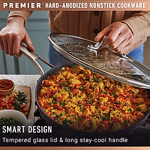 Calphalon Premier Hard-Anodized Nonstick 3.5-Quart Sauce Pan with Lid