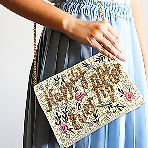 Happily Ever After Clutch Purse Bridal Shower Gift for Bride To Be - THE BEADED LILY