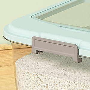 Fenteer Grain Rice Storage Container, Large Sealed Grain Container with Measuring Cup Rice Storage Bin for Nuts Rice, 7.5KG Blue