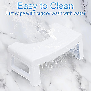 2 Pack Toilet Stool, Foldable Bathroom Squat Stool, Poop Stool for Adults, Potty Stool with Freshener Space