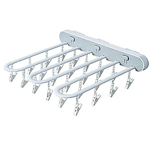 WODMB Sock Drying Racks Laundry Drip Hanger Rectangle with Pegs Indoor Outdoor Clothesline Hanging Dryer Clothespins