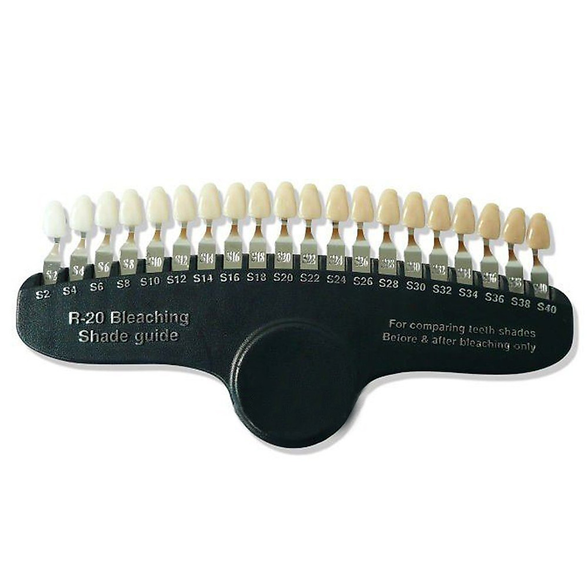 BESY Professional 3D R-20 Dental Tooth Teeth Whitening Shade Guide for Dentist Tracking Teeth Whitening Course, Tooth Shade Guide with 20 Colors