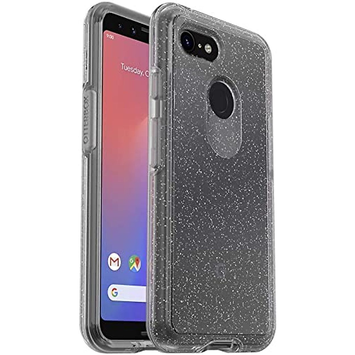 OtterBox Symmetry Clear Series Case for Google Pixel 3 XL - Non-Retail Packaging - Stardust (Silver Flake/Clear)
