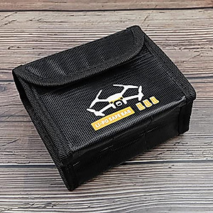 The Lord of the Tools Battery Explosion-proof Safety Bag Compatible with DJI Mini 3 Pro Drone Battery Safety Charging Storage Bag Replacement 121x95x63mm L Size