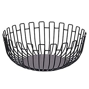 Cabilock Pantry Storage Baskets Metal Wire Fruit Bowl Countertop Fruit Basket Holder Stand Snack Plate Dish Serving Tray Decorative Container for Kitchen Living Room Style 2 Wire Storage Baskets