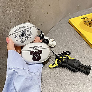 3D Cool Cute Astronaut Cartoons Case ​with Pendant Keychain for Women Girls Men Boys for Beats Studio Buds 2021 Case Cover Accessories Silicone Skin