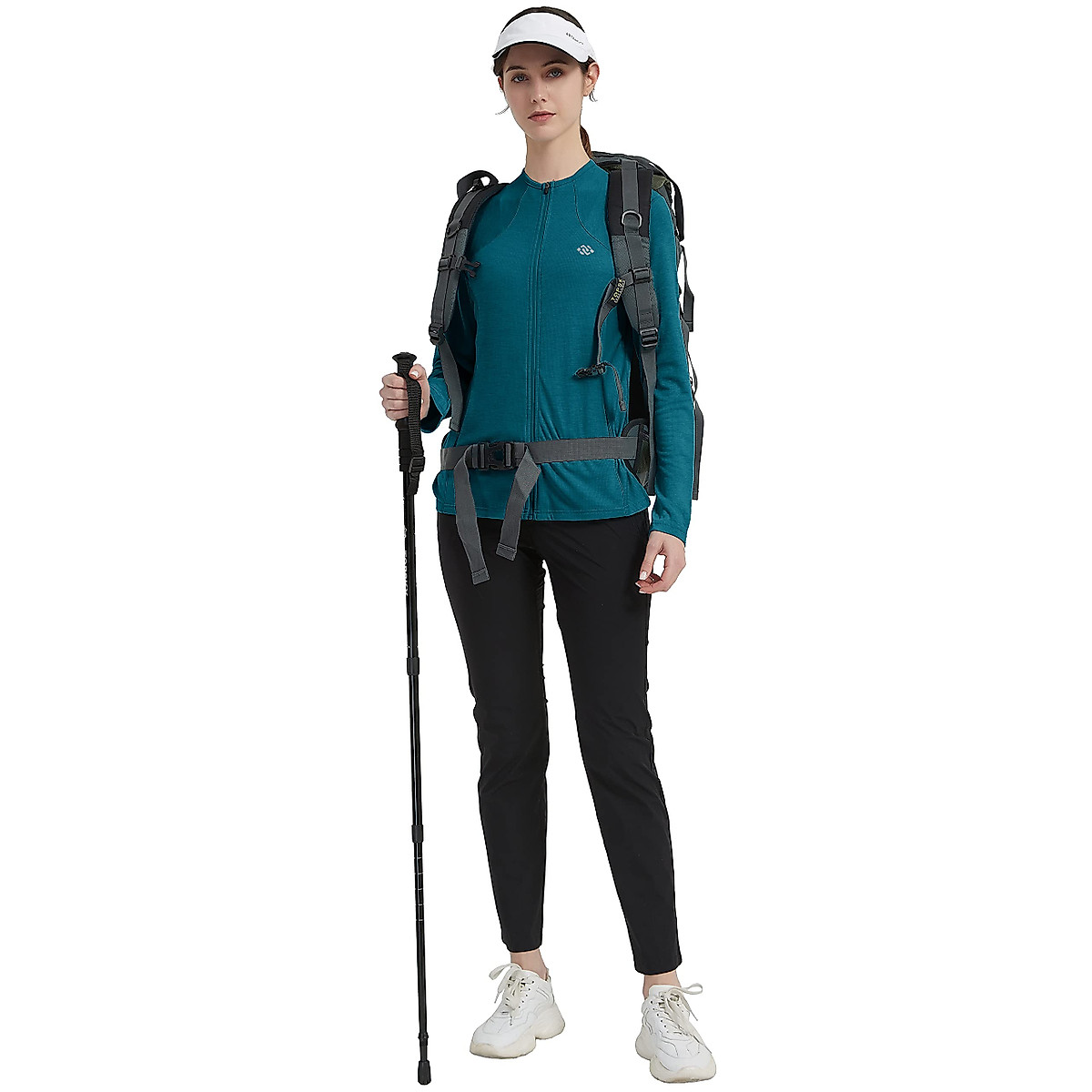 MoFiz Lightweight Workout Jacket with Long Sleeved UV Protection for Outdoor Ocean Blue 2XL