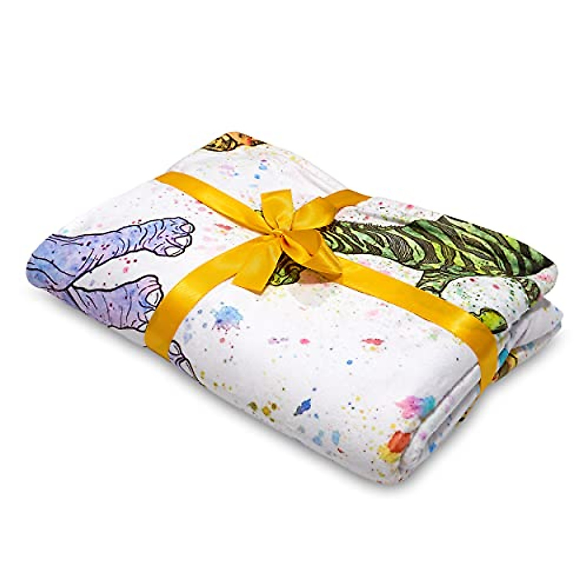 Colorful Animal Baby Blanket | 30 x 40 Inch | Extra Soft Minky Fleece | Unique Watercolor Design