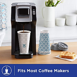 Dixie To Go Large Paper Coffee Cups With Lids, 16 Oz, 132 Count, Disposable Cups For On-The-Go Hot Beverages