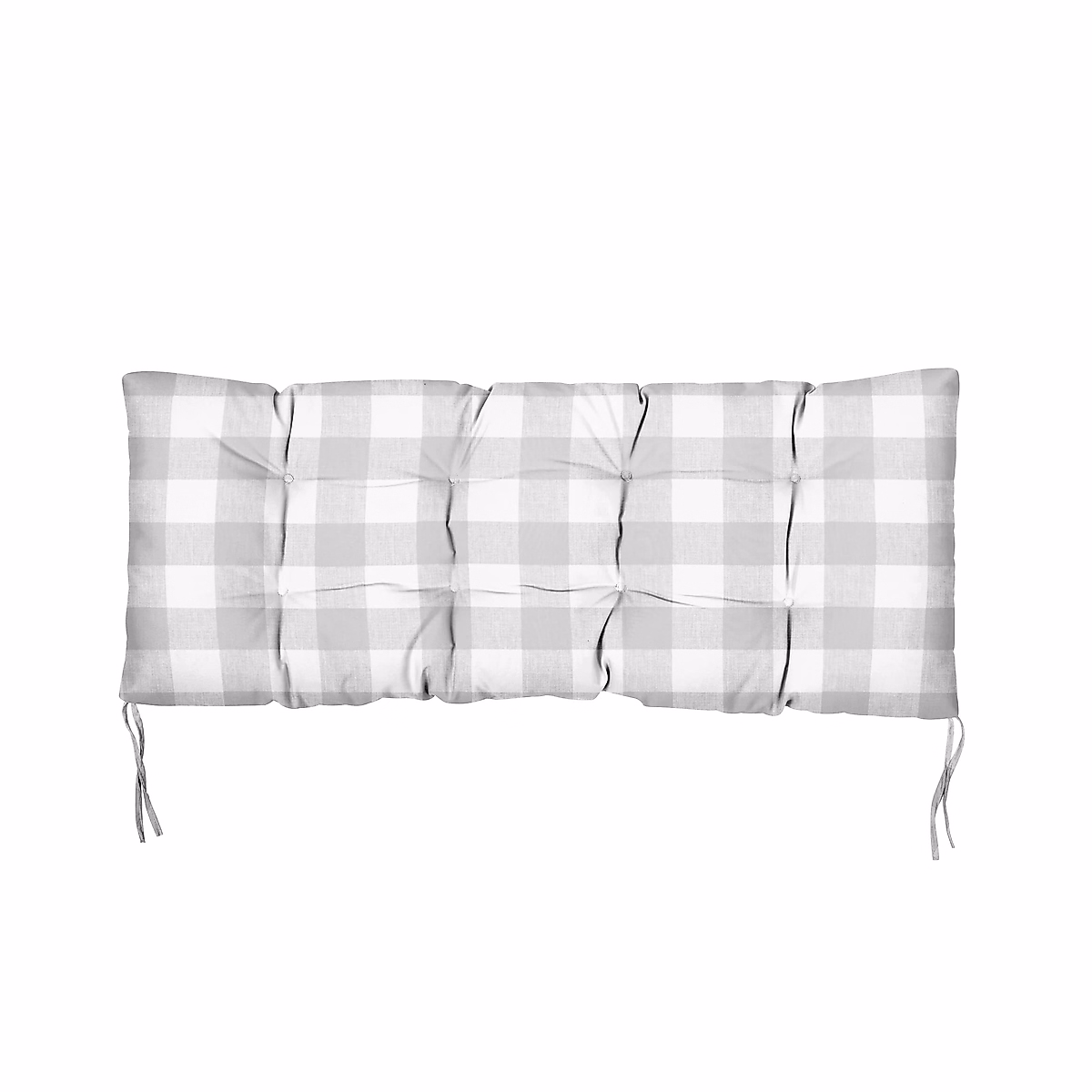 Sorra Home Plaid Bench Cushion, 37 in x 17 in x 2 in, Anderson Sea Salt