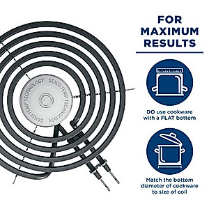 GE & HOTPOINT ELECTRIC RANGE BURNER ELEMENT SENSI-TEMP COIL - 8”
